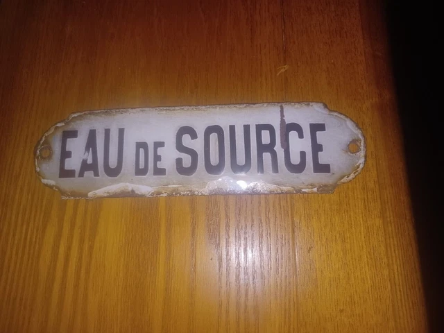 PLAQUE ÉMAILLÉE ANCIENNE Eau de Source rare authentique EUR 7,00 - PicClick FR